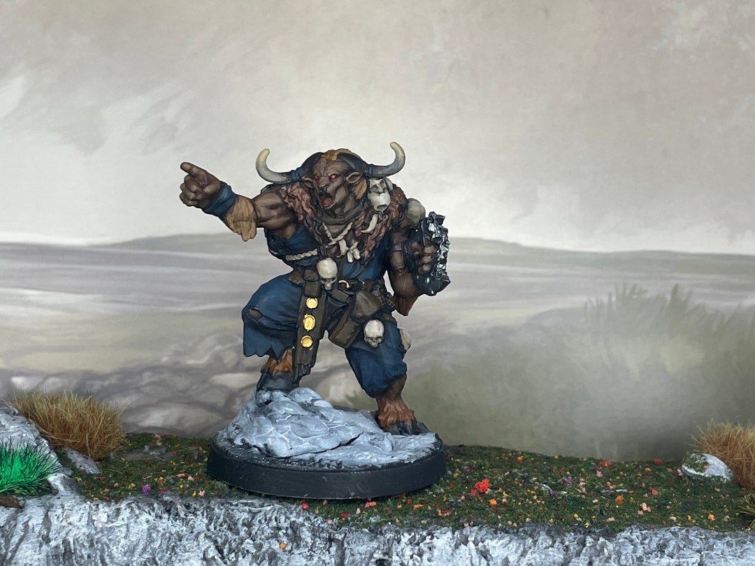 Minotaur - Painted Miniature - D&D - Frostgrave - Pathfinder - RPG - Etsy
