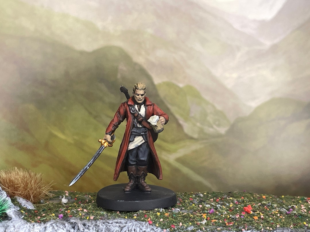 Elf Bard, Half Elf Bard Painted Miniature D&D Frostgrave Pathfinder RPG ...