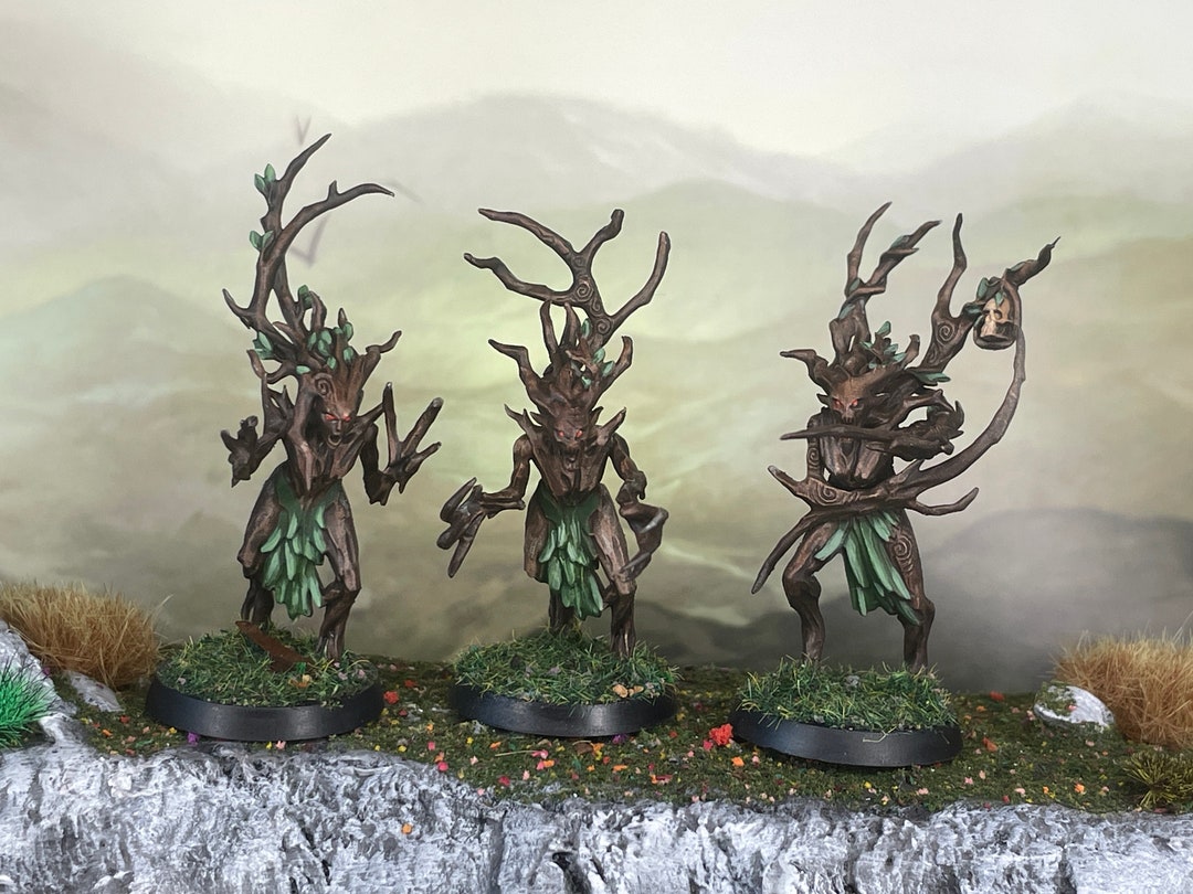 3x Blights, Twigs, Dryads, Plant Creatures Painted Miniature D&D ...