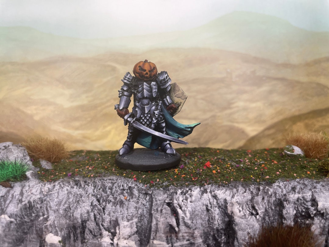 Pumpkin Knight, Halloween Miniature, Halloween Knight - Painted ...