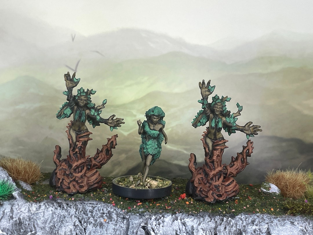 3x Dryads, Tree Creatures, Spirit of the Forest [quickpaint] - Painted ...