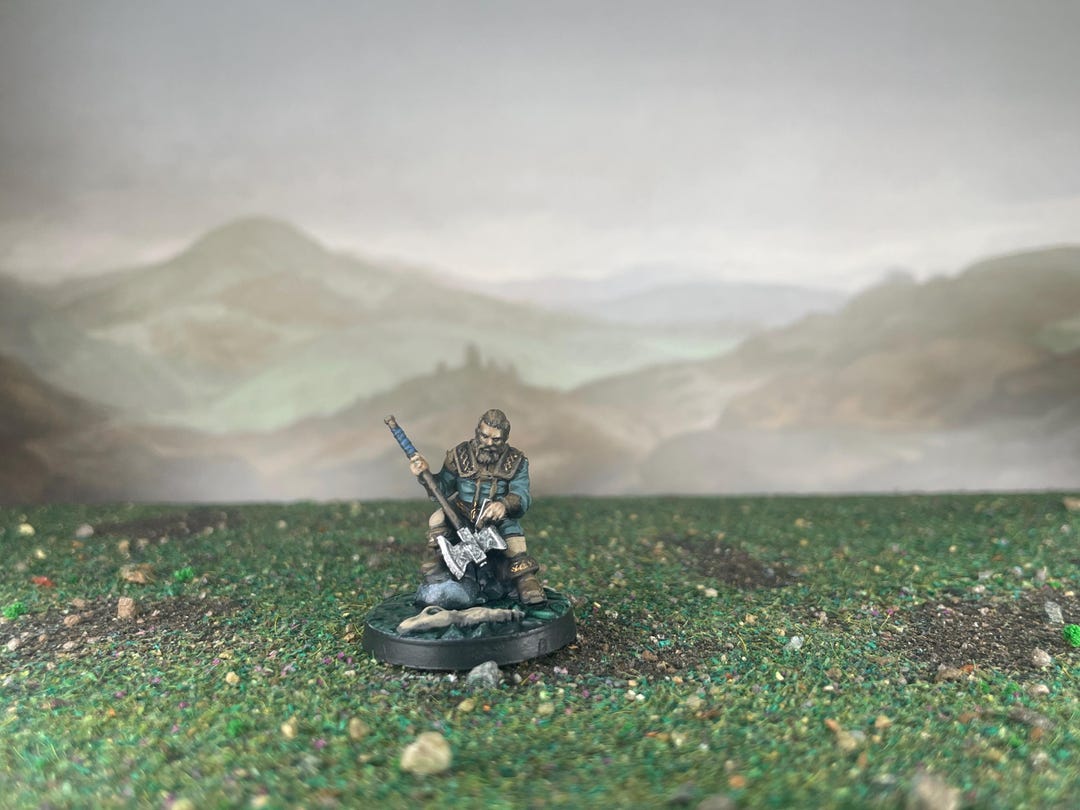 Fighter, Barbarian, Warrior Sharpening Axe - Painted Miniature - D&D ...