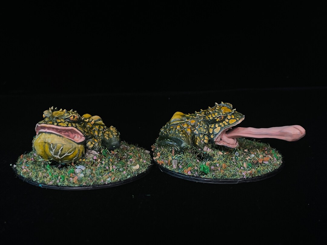 2x Giant Frogs, Giant Toads, Beasts - Painted Miniature - D&D ...