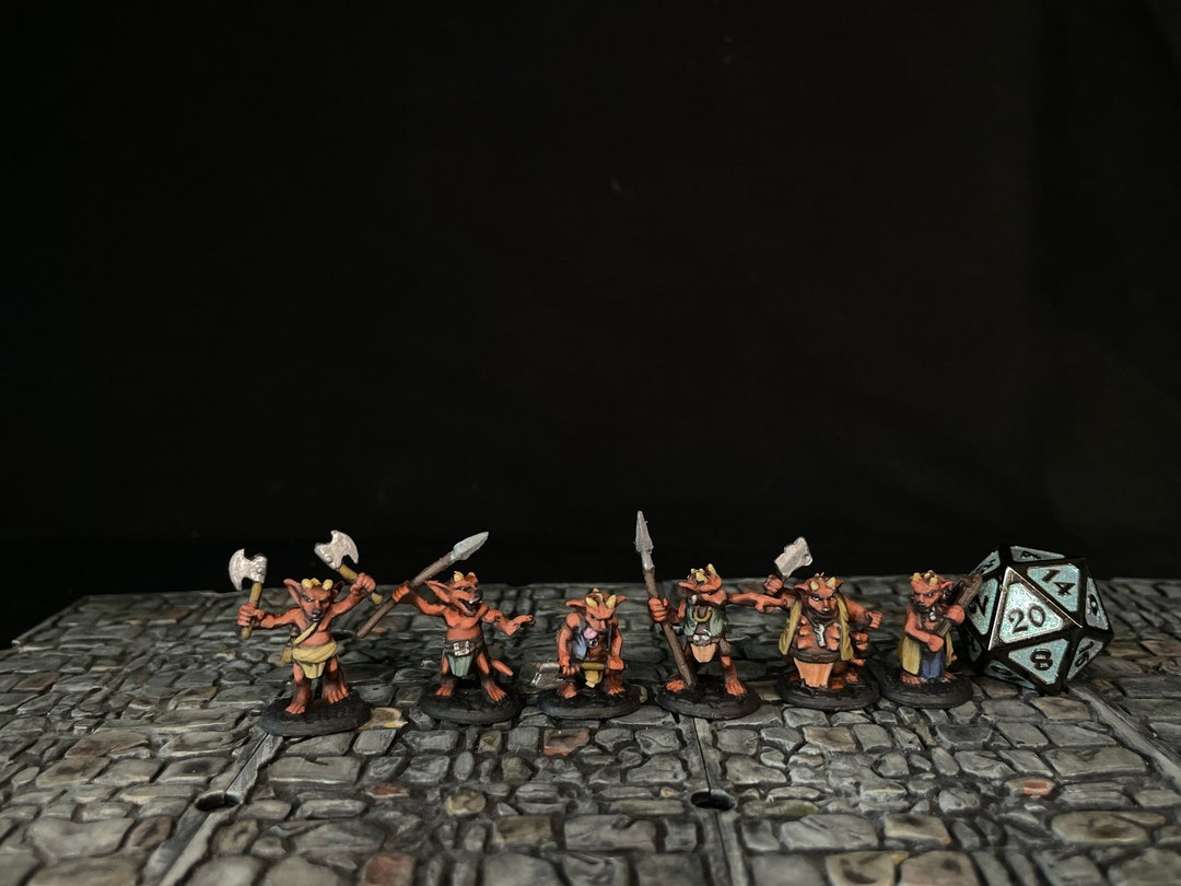 6x Red Kobolds, Kobold Encounter - Painted Miniature - D&D - Frostgrave ...