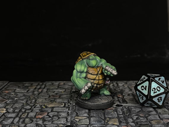 Tortle Monk Barbarian Brawler Painted Miniature D&D - Etsy