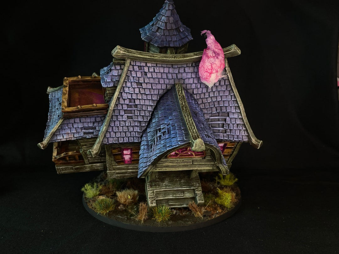 Baba Yaga and Her Hut, Baba Lysaga, Baba Yaga Hut, Hag - Painted ...