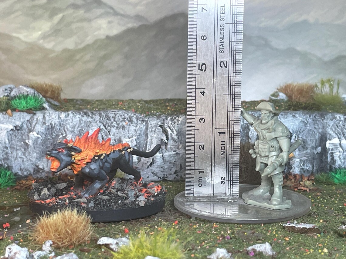 Devil Hound, Hellish Hound, Flaming Dog [quickpaint] - Painted ...
