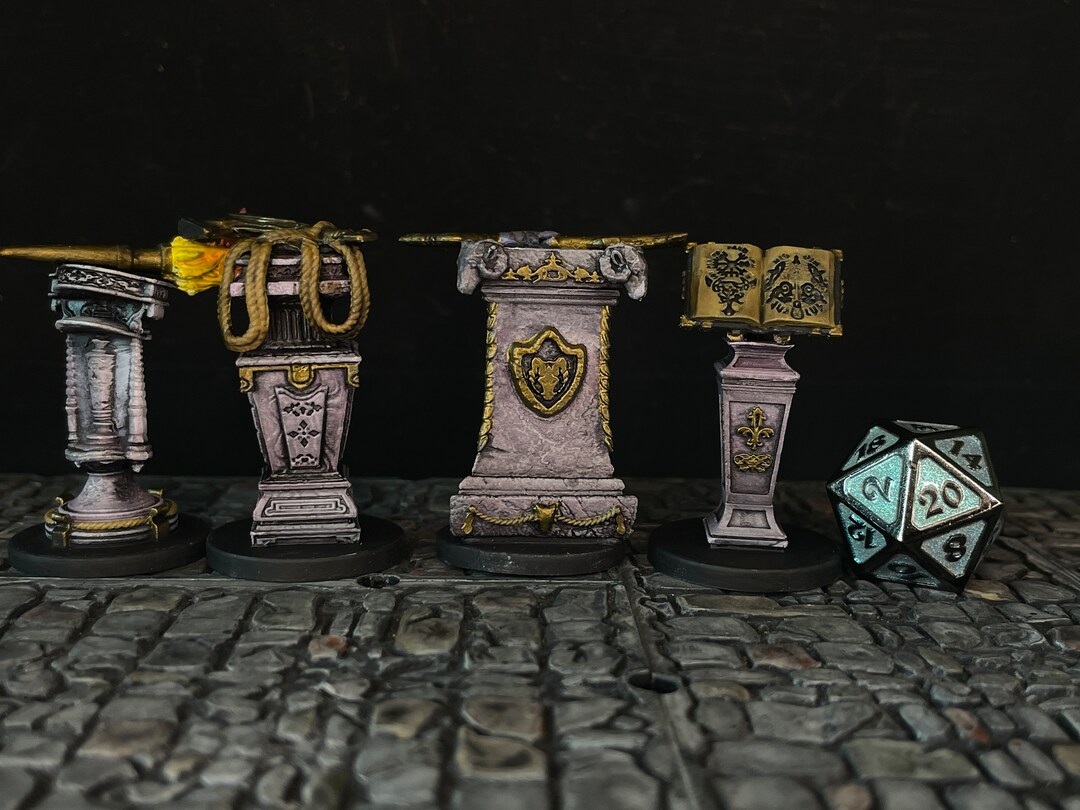 4x Plinths, Dungeon Dressing, Scatter Terrain, Trophy Room, Wizard ...