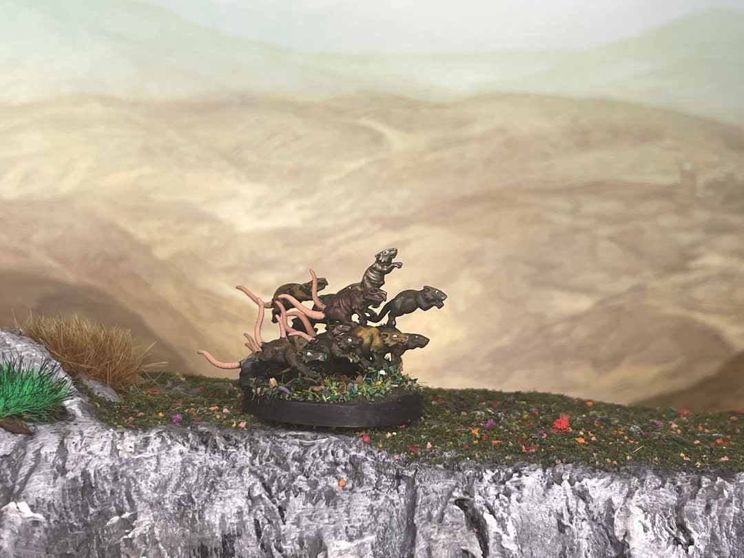 Rat Swarm, Undead Rats, Diseased Rats quickpaint Painted Miniature D&D ...