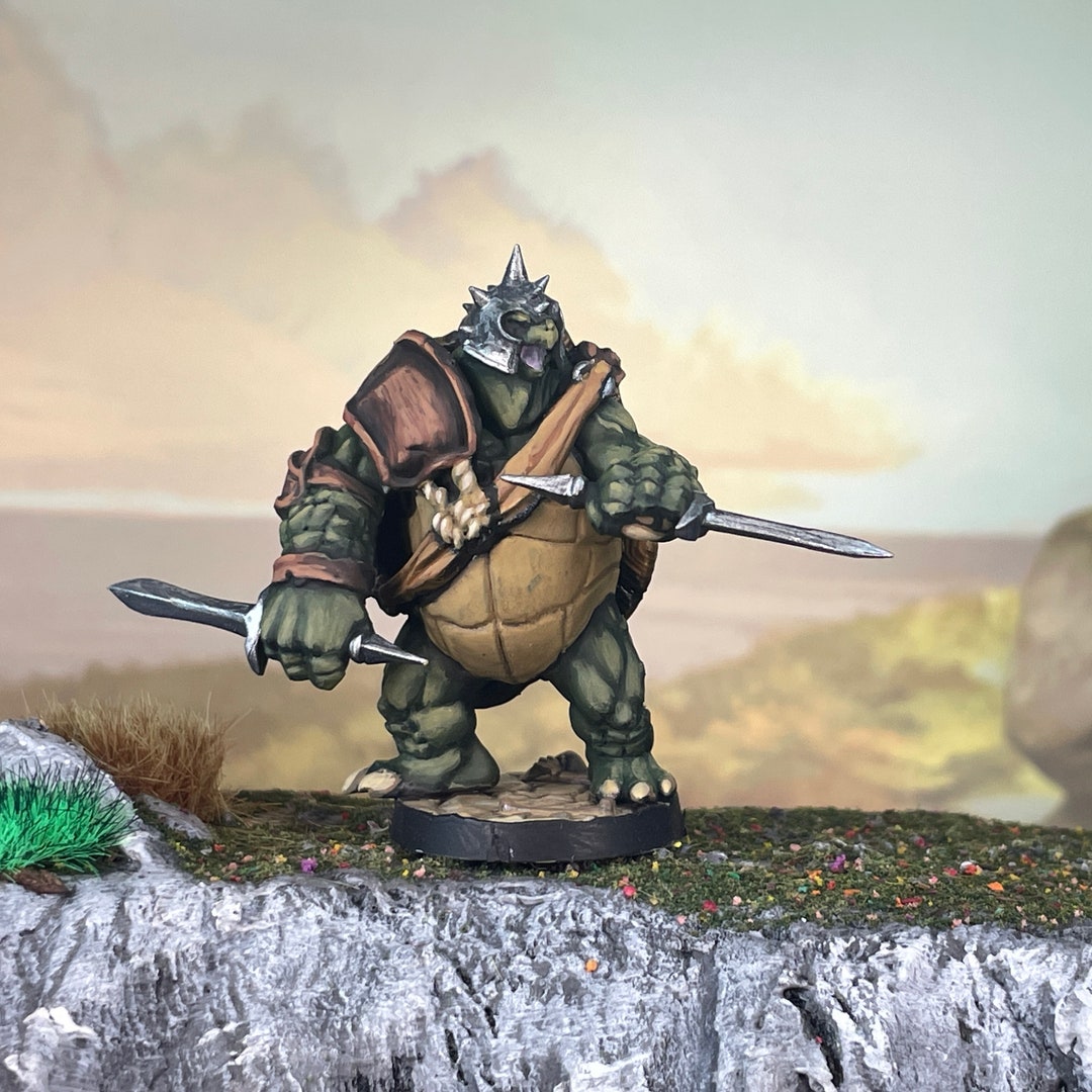 Turtle Folk Rogue, Fighter, Ranger - Painted Miniature - D&D ...