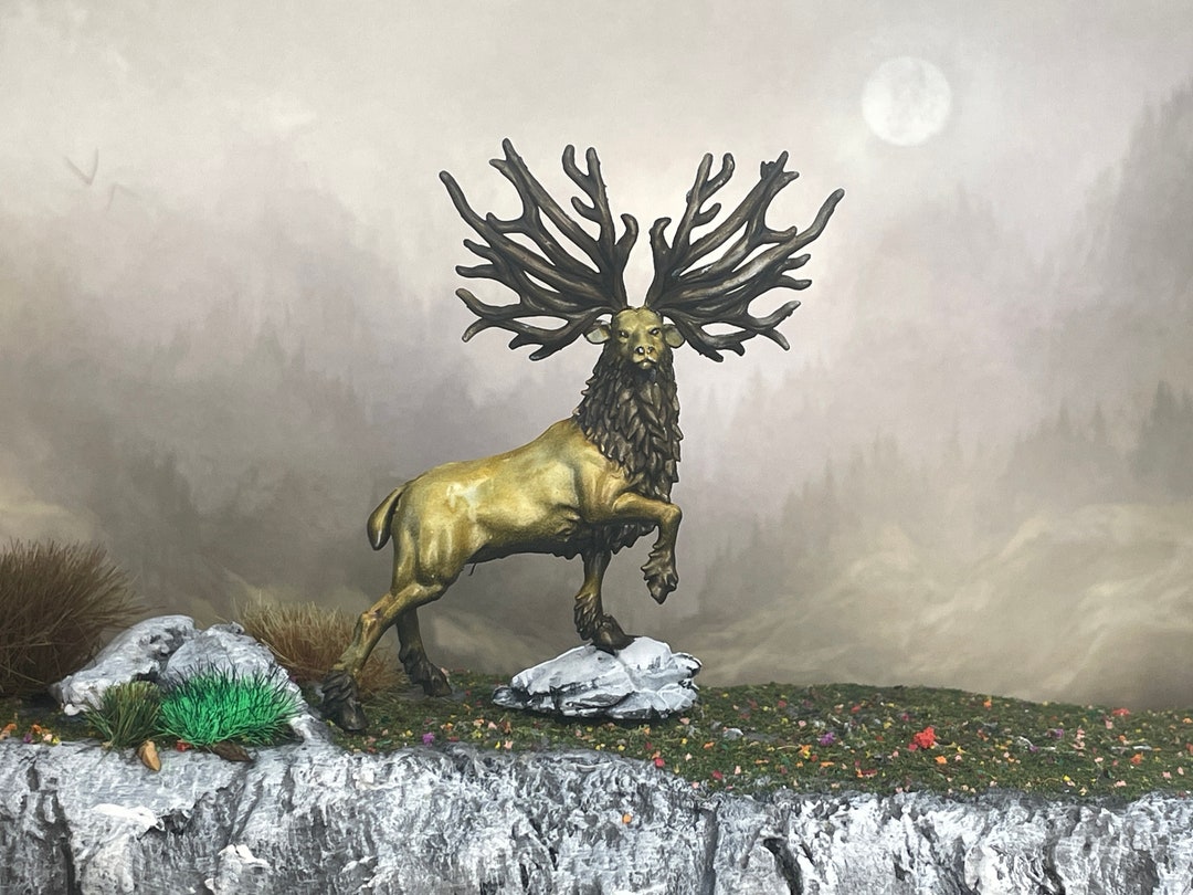 Stag, Deer, Animal, Wildshape, Polymorph quickpaint Painted Miniature D ...
