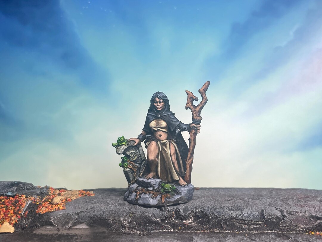 Female Witch, Warlock, Necromancer, Druid, Sorceress, Wizard - Painted ...