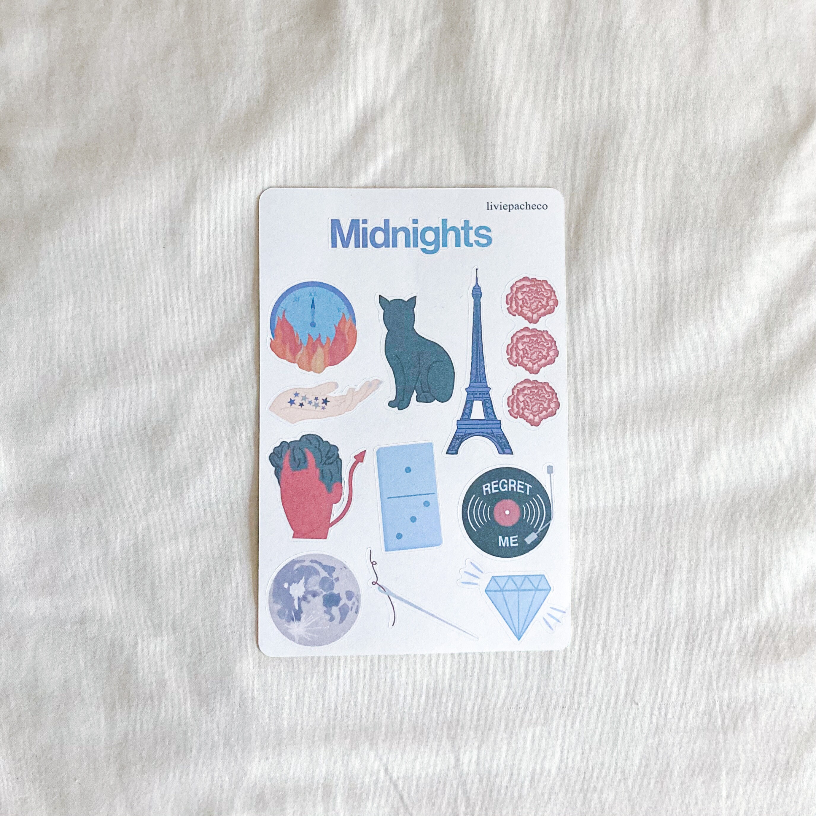 MIDNIGHTS by TAYLOR SWIFT Sticker Sheet Kiss Cut Stickers Peel and ...