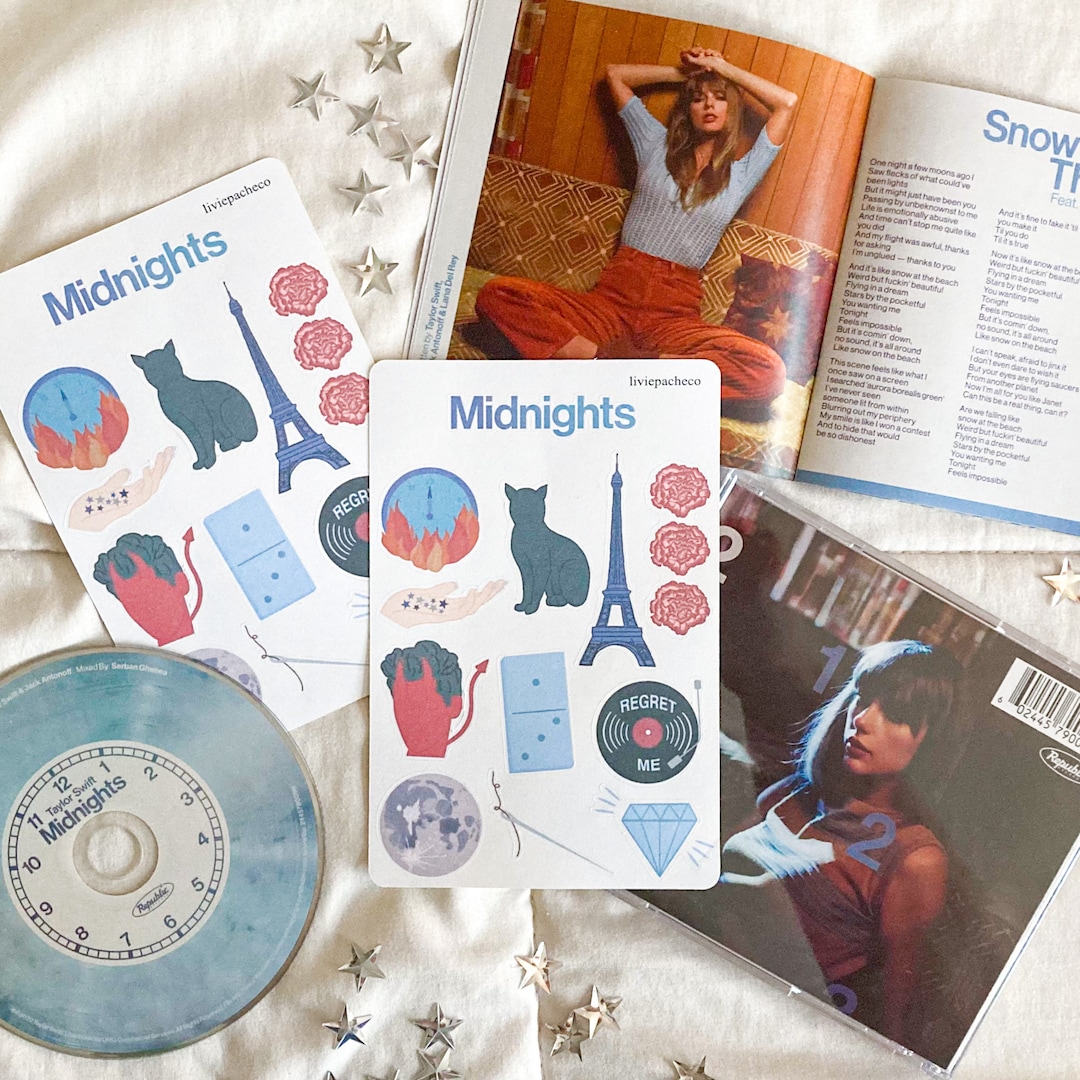 MIDNIGHTS by TAYLOR SWIFT Sticker Sheet Kiss Cut Stickers Peel and ...