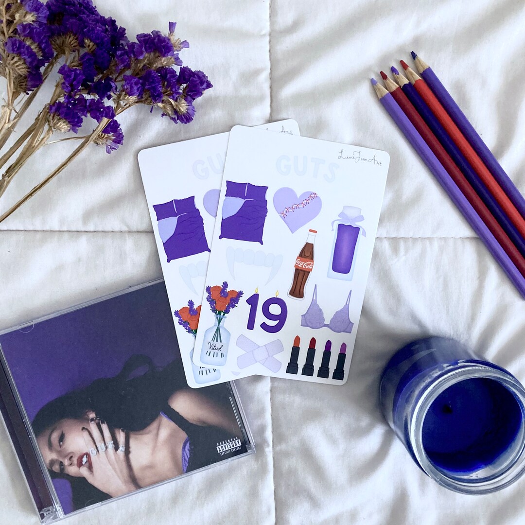 GUTS by OLIVIA RODRIGO Sticker Sheet Kiss Cut Stickers, Peel and Stick ...