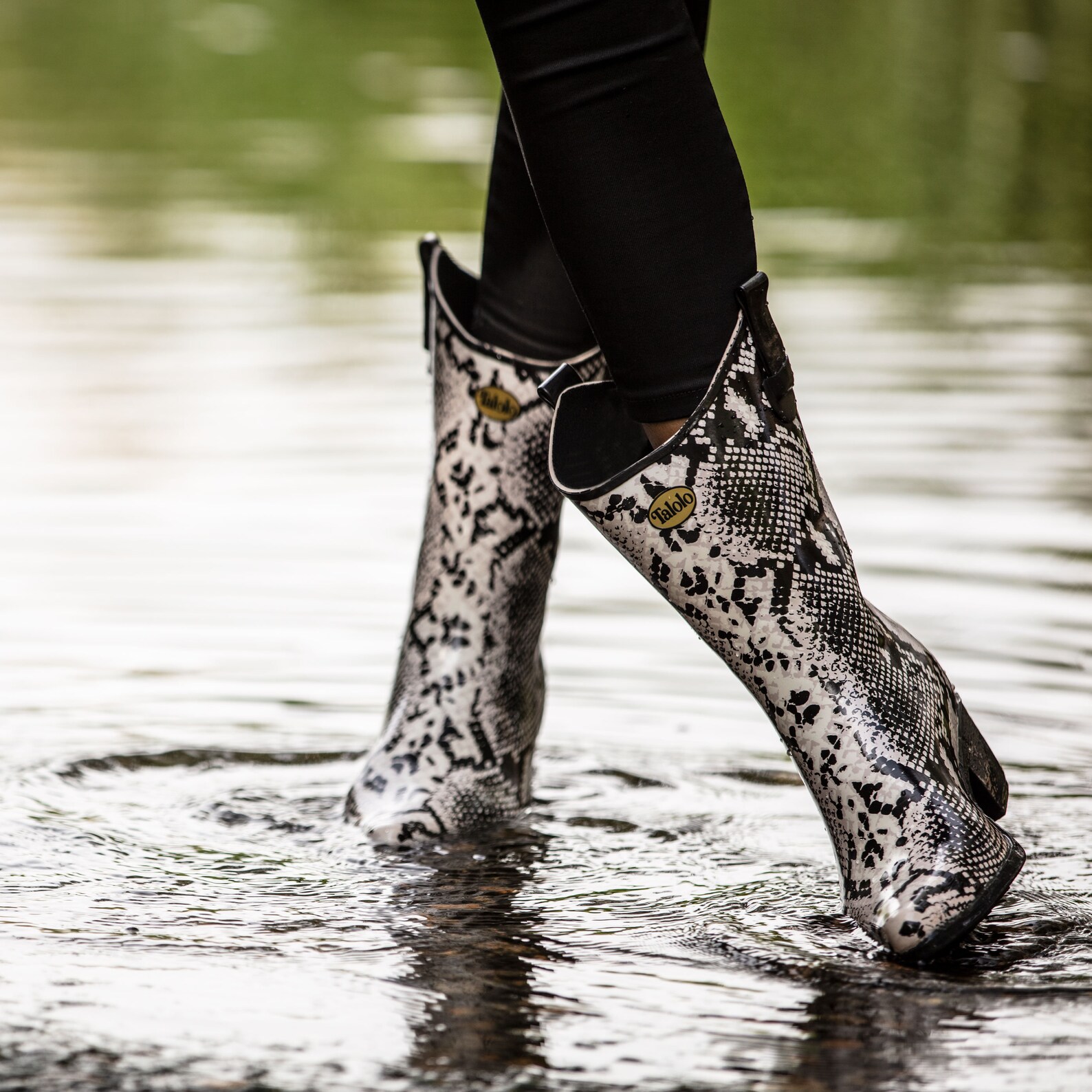 Snakeskin Wellington Boots - Talolo Boots - Etsy