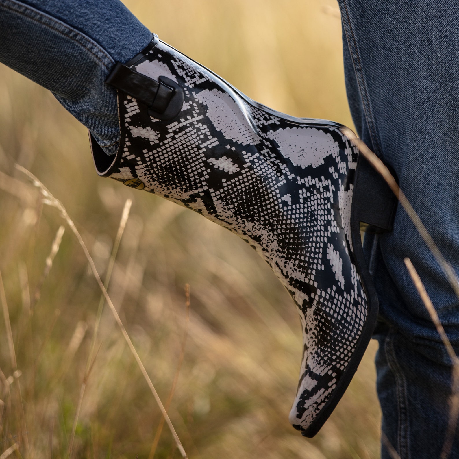 Snakeskin Wellington Boots - Talolo Boots - Etsy