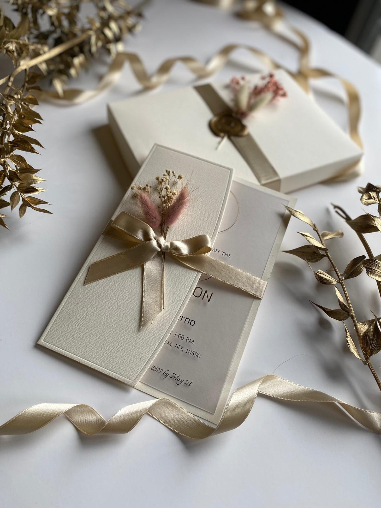 Wedding Box Set Off-white Cream Box Unique Half Fold - Etsy