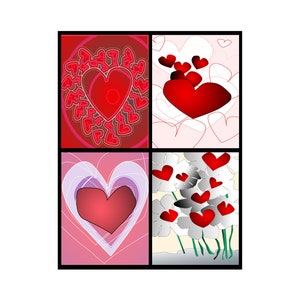 Printable Valentines Day Cards Multiple Designs Instant | Etsy