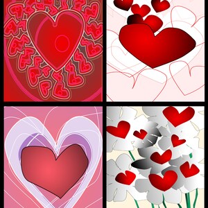 Printable Valentines Day Cards Multiple Designs Instant | Etsy