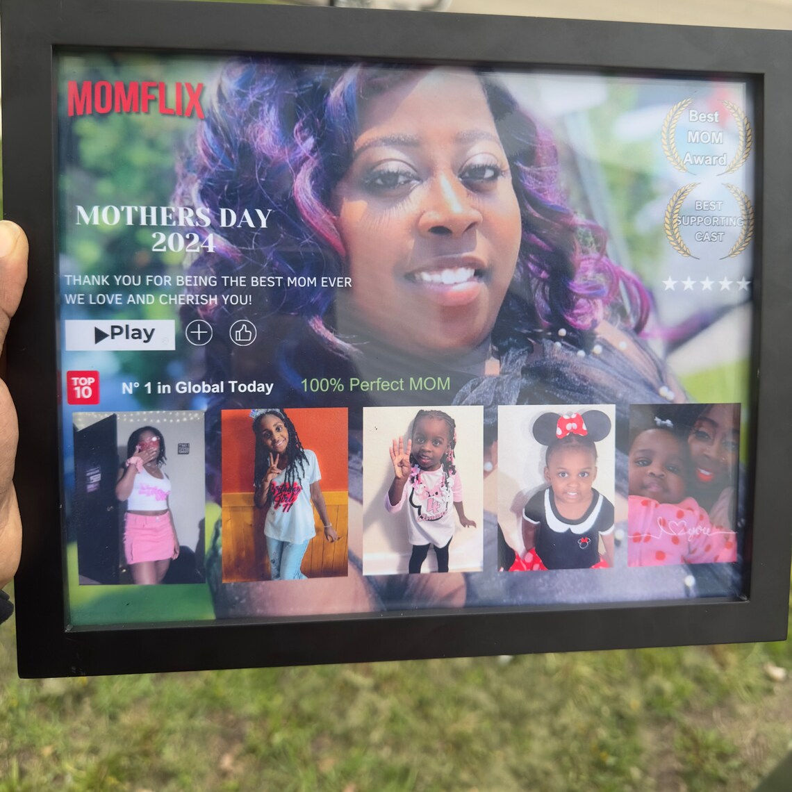 Mom Frames Momflix Mothers Day Keepsake Memory Frames Template - Etsy