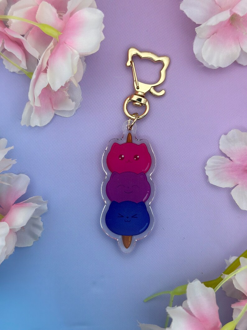 Kitty Dango Pride Keychains - Etsy