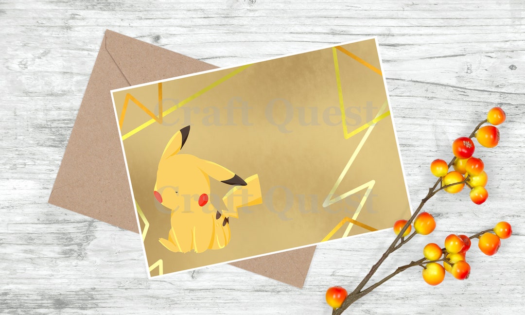 Pikachu Postcard - Etsy