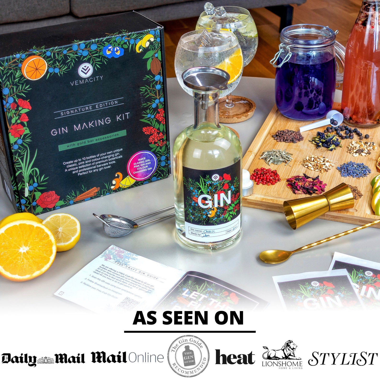 The Signature Edition Gin Making Kit Make 10 Large Bottles of - Etsy UK