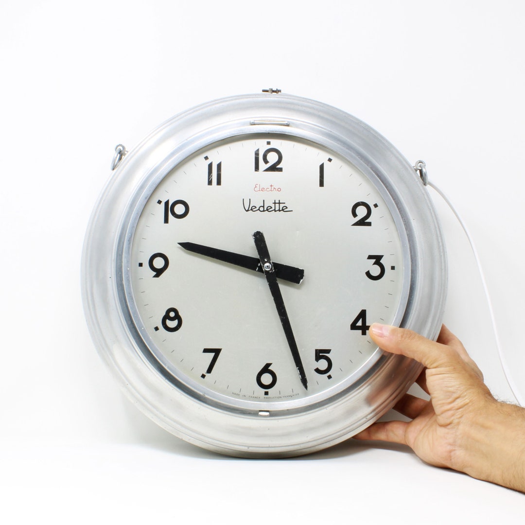 Vedette Double Sided Industrial Electric Clock 1950s - Etsy
