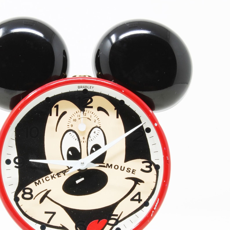 Vintage Bradley-jerger Mickey Mouse Alarm Clock | 1970s Disney Clock ...
