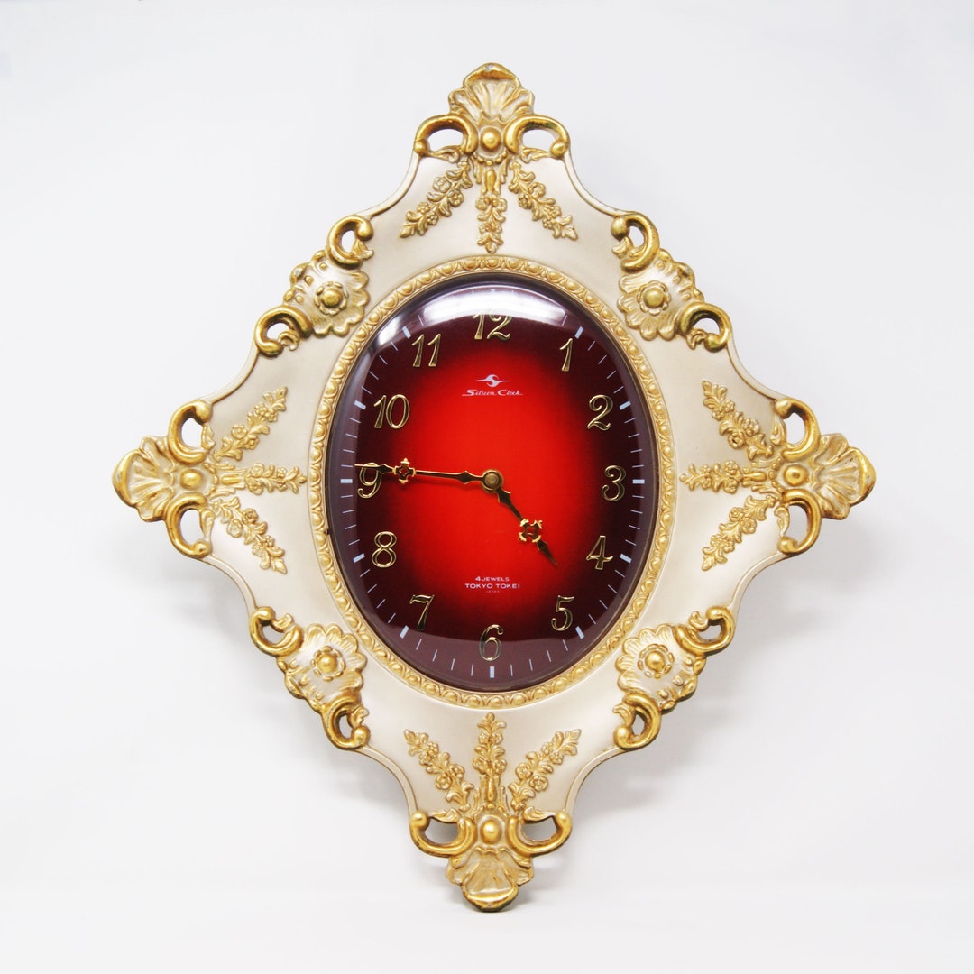 Art Nouveau Wall Clock Silicon Clock Tokyo Tokei - Etsy