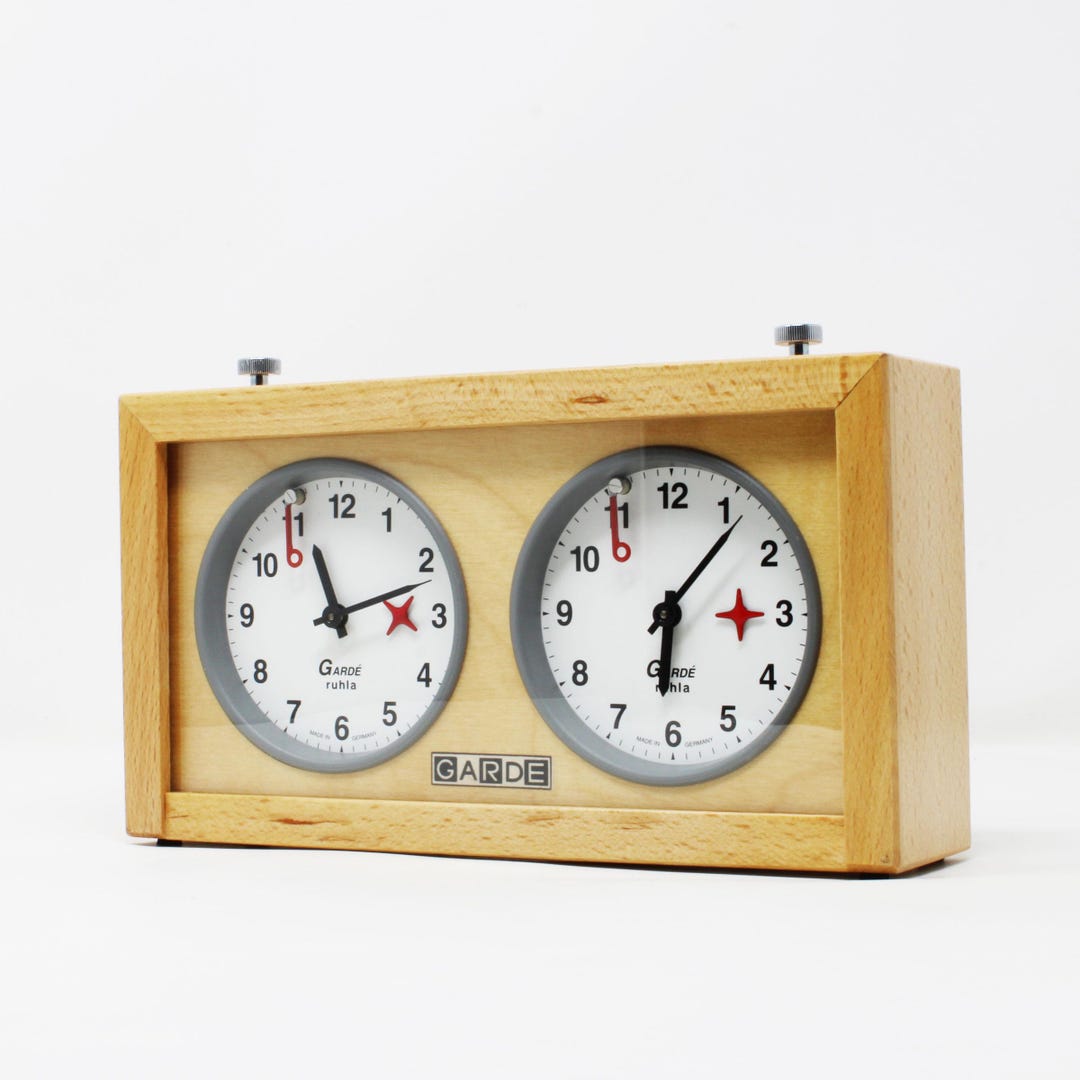 Vintage Garde Ruhla Chess Clock • NOS 1960s/70s • Wooden • East Germany ...