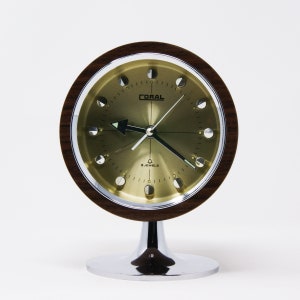 Vintage Tulip Coral Alarm Clock Tokyo Tokei Space Age - Etsy