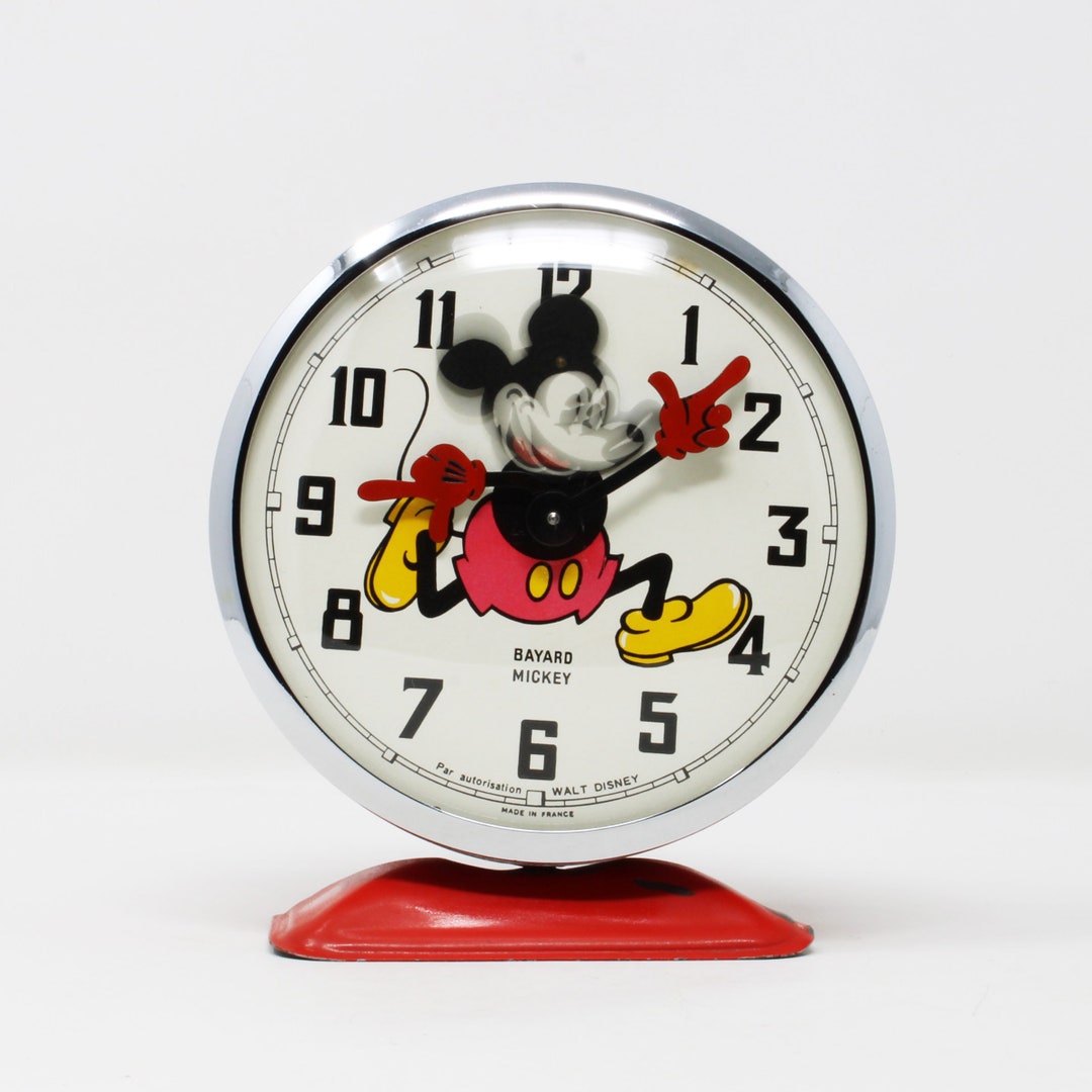 Bayard Mickey Mouse Animated Alarm Clock 1972 - Etsy