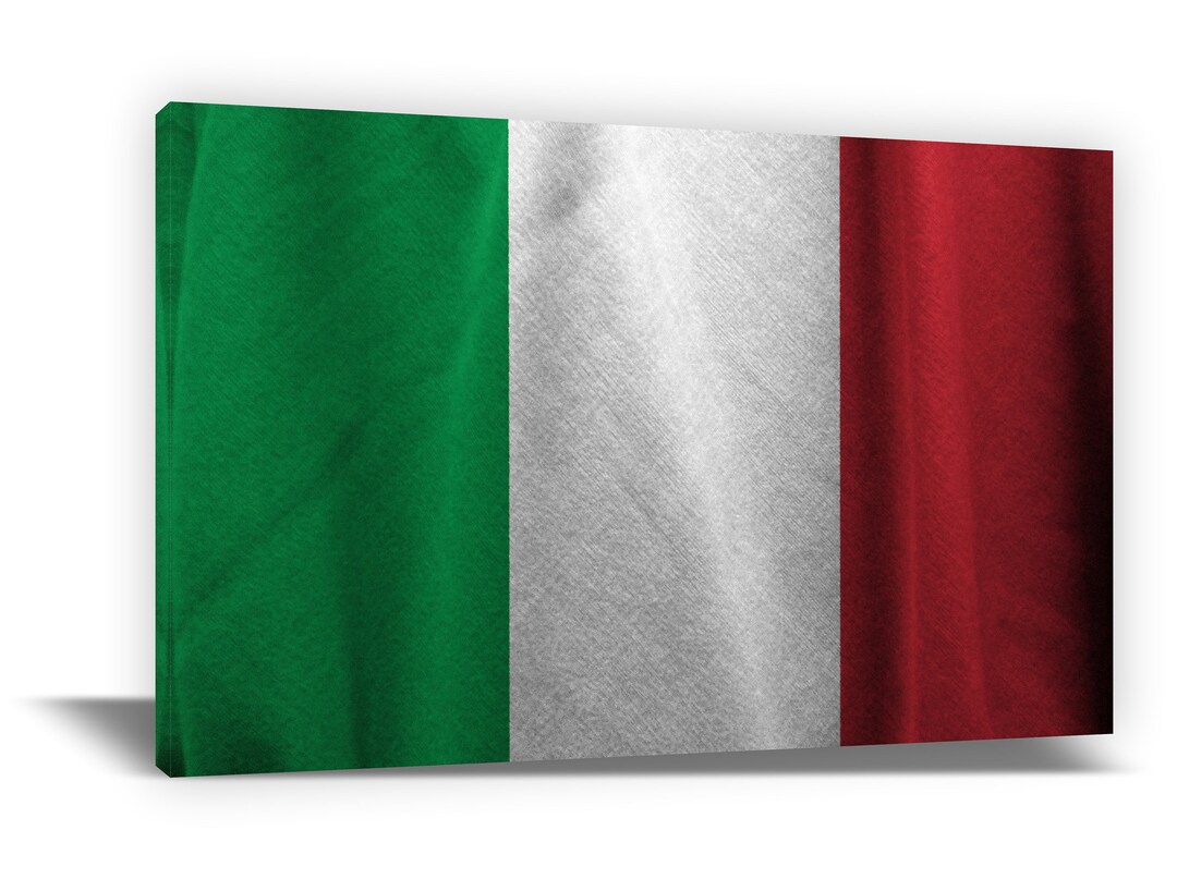 CANVAS PRINT. Flag of Italy. Italian Flag. the National Flag and Ensign ...