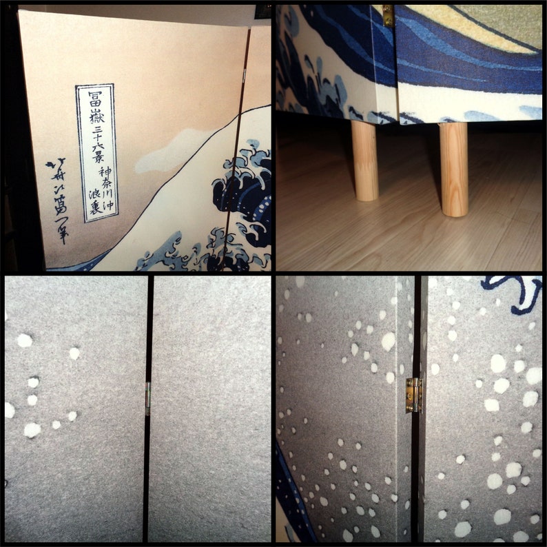 Dressing Screen. Room Divider. Folding Screen. the Great Wave off ...