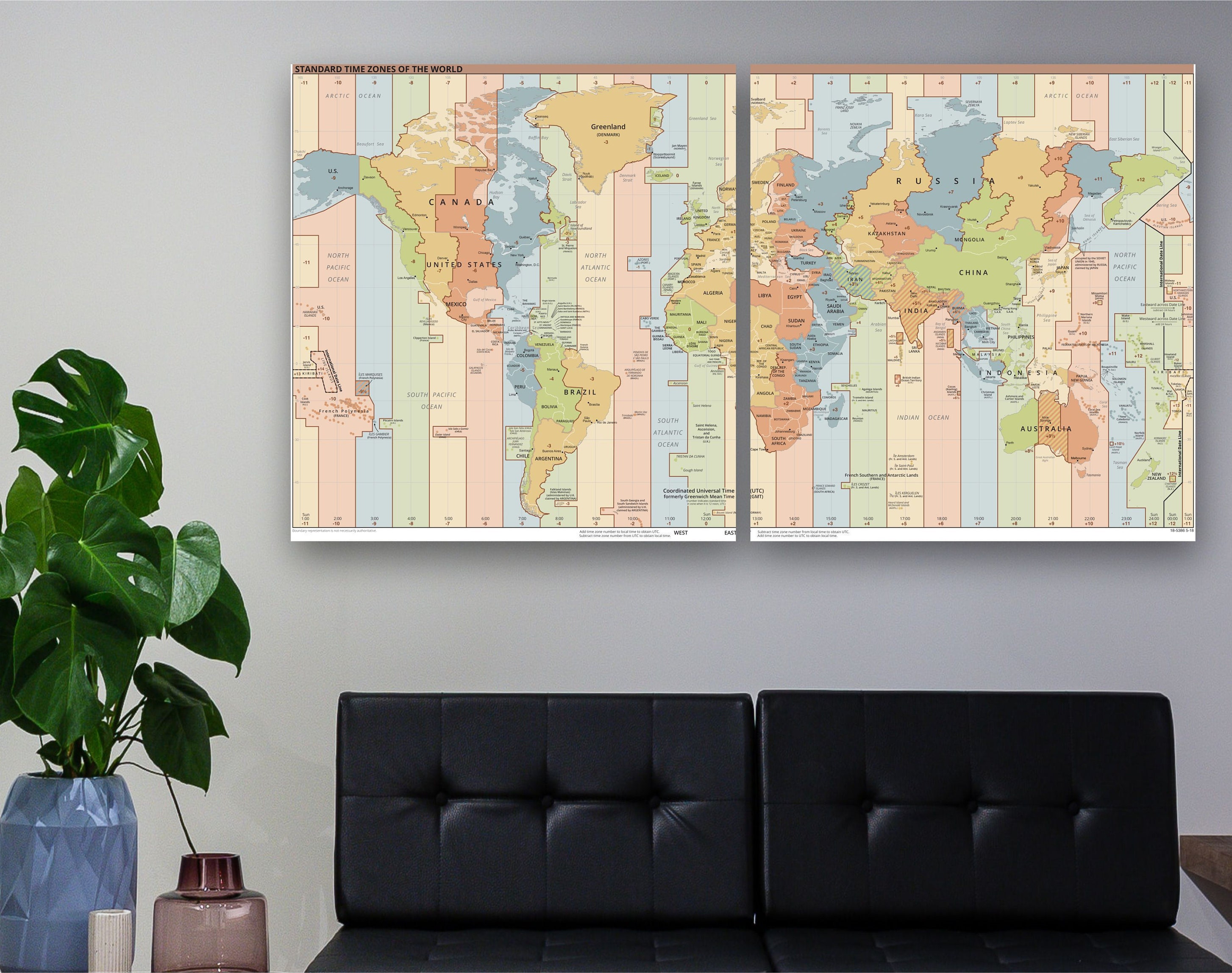 CANVAS PRINT Time Zone Map Map Of The World Time Zones Etsy Australia CANVAS PRINT Time Zone Map Map Of The World Time Zones Etsy Australia
