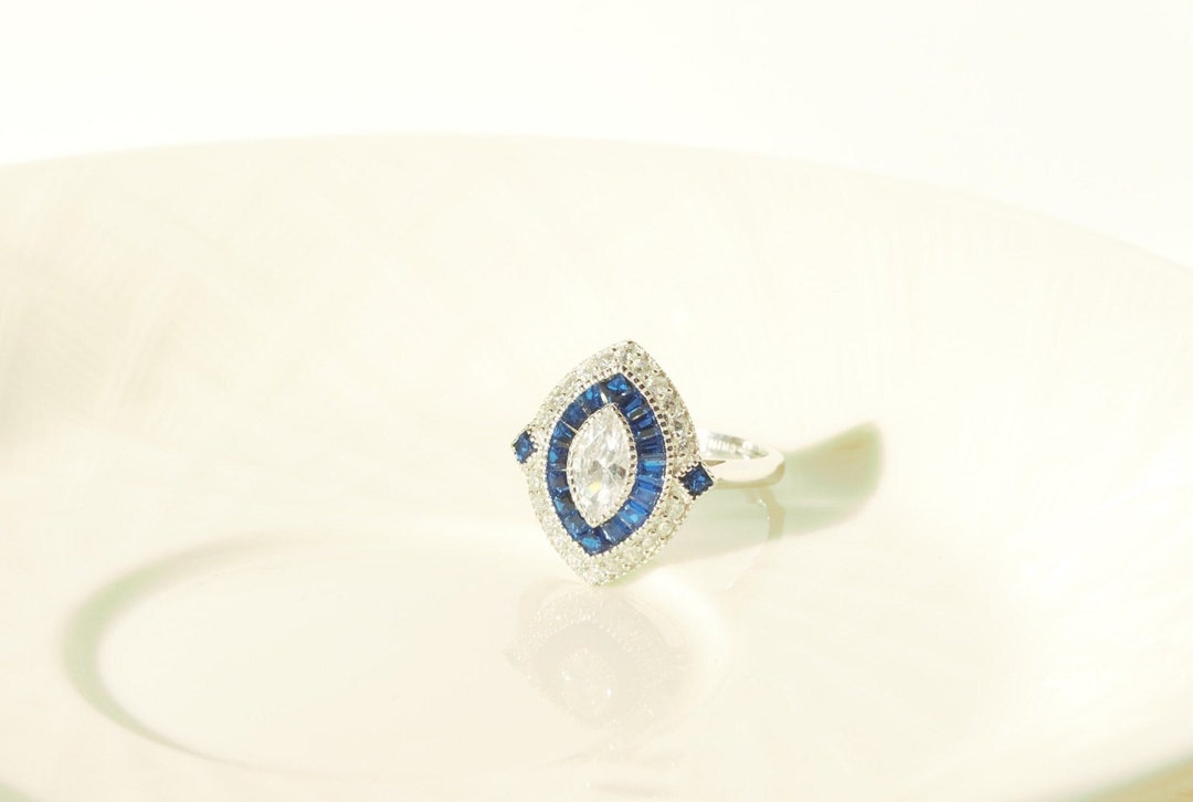 Bella Luce Blue Spinel Ring: Sterling Silver Cubic Zirconia - Etsy