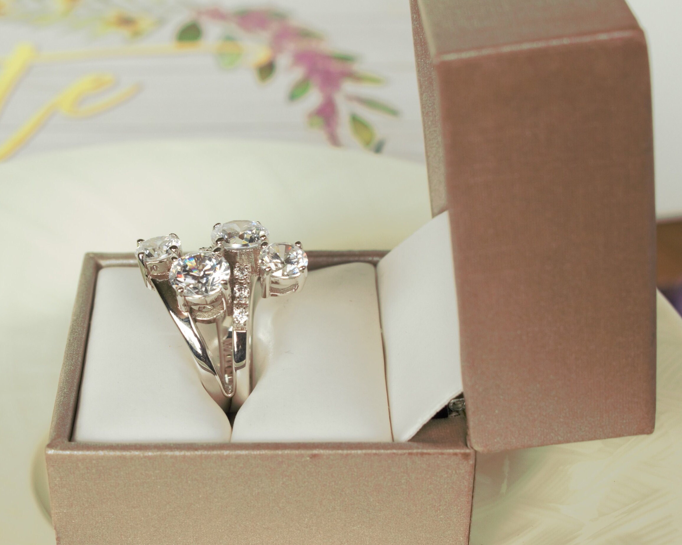 Charles Winston for Bella Lucewhite Cubic Zirconia Rhodium Over ...