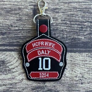 Firefighter Helmet Shield Keychain Personalized Fireman, Fire Wife Bag ...