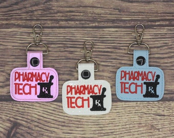Pharmacy Tech Keychain - Etsy