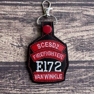 Firefighter Helmet Shield Keychain, Personalized Fireman, Fire Wife Bag ...