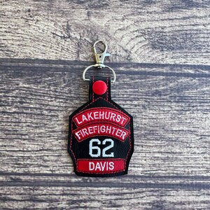 Firefighter Helmet Shield Keychain, Personalized Fireman, Fire Wife Bag ...