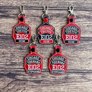 Firefighter Helmet Shield Keychain, Personalized Fireman, Fire Wife Bag ...