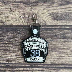 Firefighter Helmet Shield Keychain Personalized Fireman, Fire Wife Bag ...