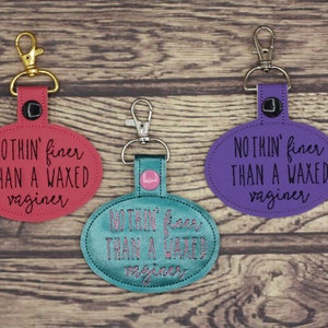 Waxing, Wax Vaginer Keyfob Female Holiday Gift Tag Esthetician Keychain ...