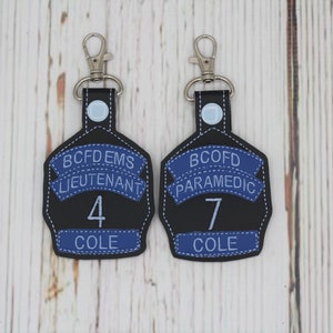 Firefighter Helmet Shield Keychain Personalized Fireman Fire - Etsy