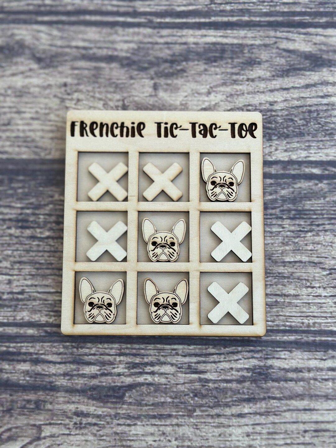 French Bulldog Tic-tac-toe Game: Frenchie Mom Gift - Etsy