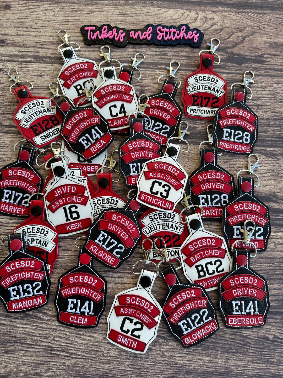 Firefighter Helmet Shield Keychain, Personalized Fireman, Fire Wife Bag ...