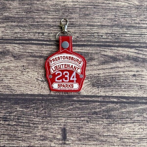 Firefighter Helmet Shield Keychain Personalized Fireman, Fire Wife Bag ...